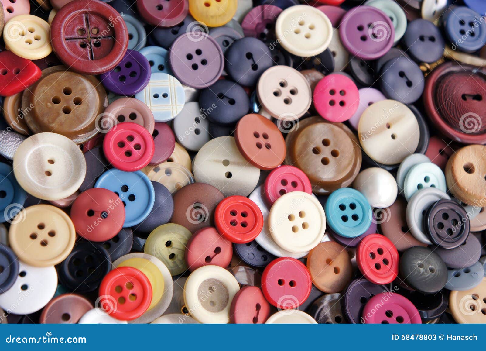 Collection of Buttons of Different Colors Stock Image - Image of ...