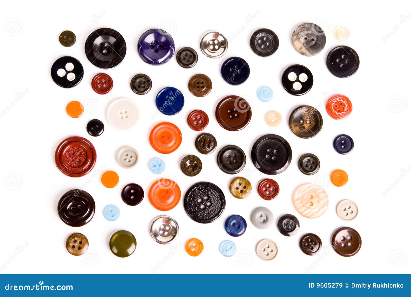 Collection of Buttons Isolated Stock Image - Image of isolated, tailor ...