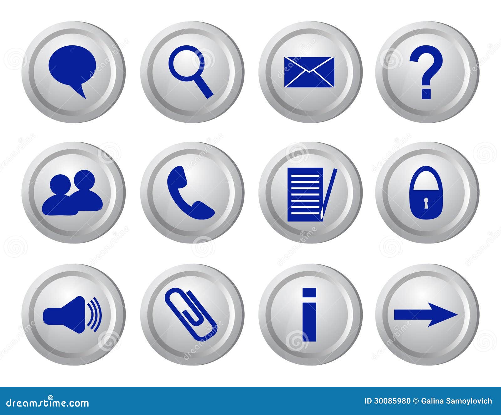 Collection of buttons stock vector. Illustration of technology - 30085980