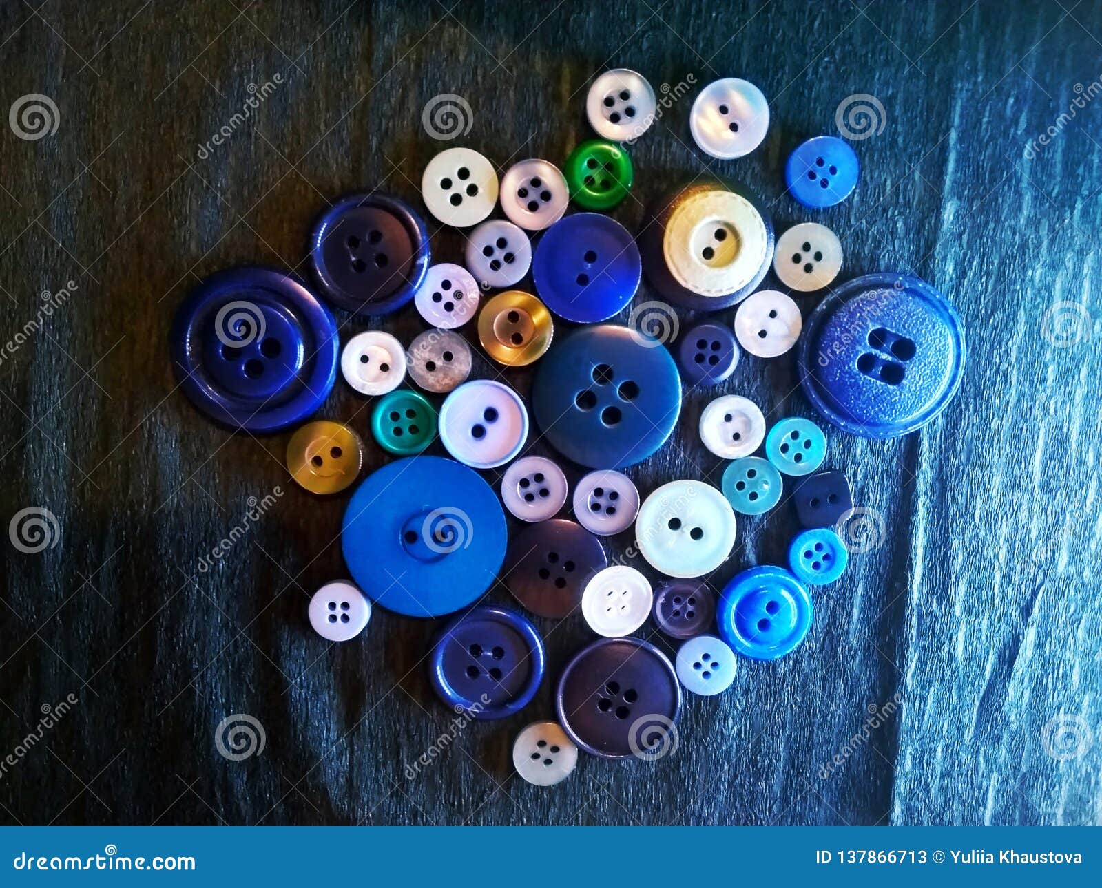 Big and Small Colored Buttons on Black Stock Image - Image of black ...