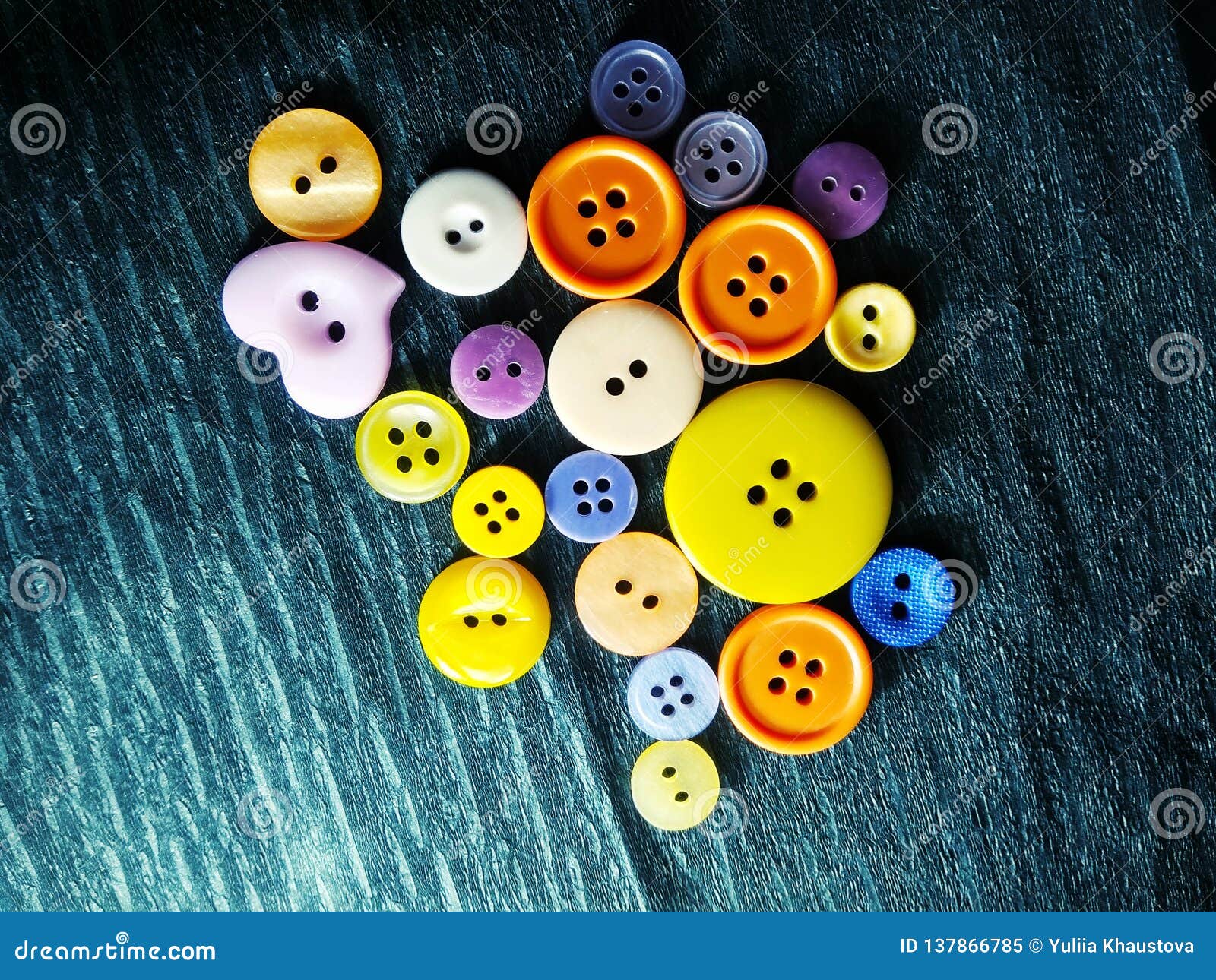 Big and Small Colored Buttons on Black Stock Image - Image of diversity ...