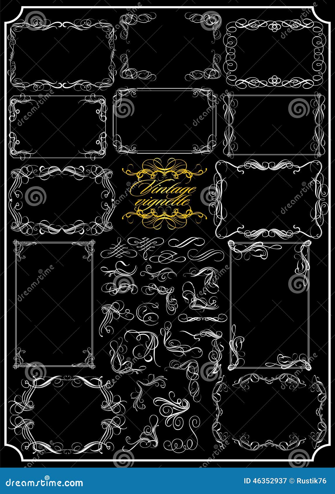 Collection of Calligraphic Scrolls. (Vector) Stock Vector ...