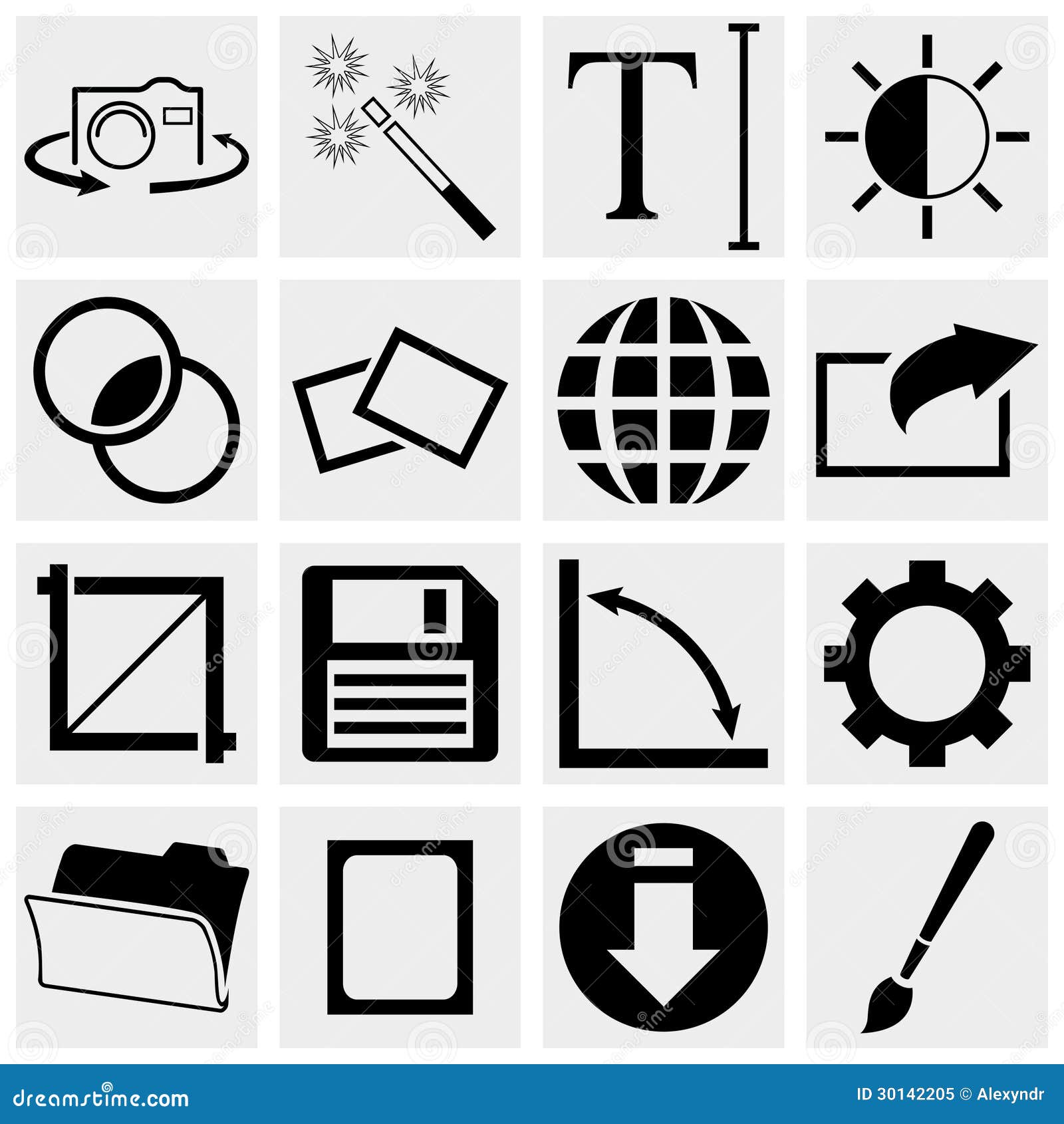 Camera Display Icons And Symbols Cartoon Vector | CartoonDealer.com ...