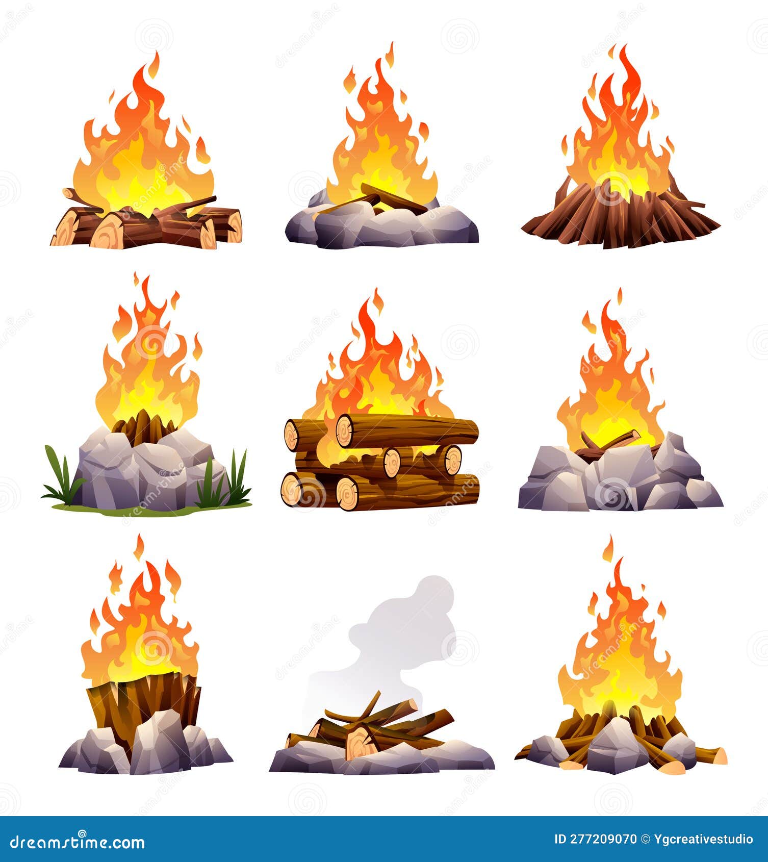 Types Of Campfire With Firewood Layout Methods In Educational Outline ...