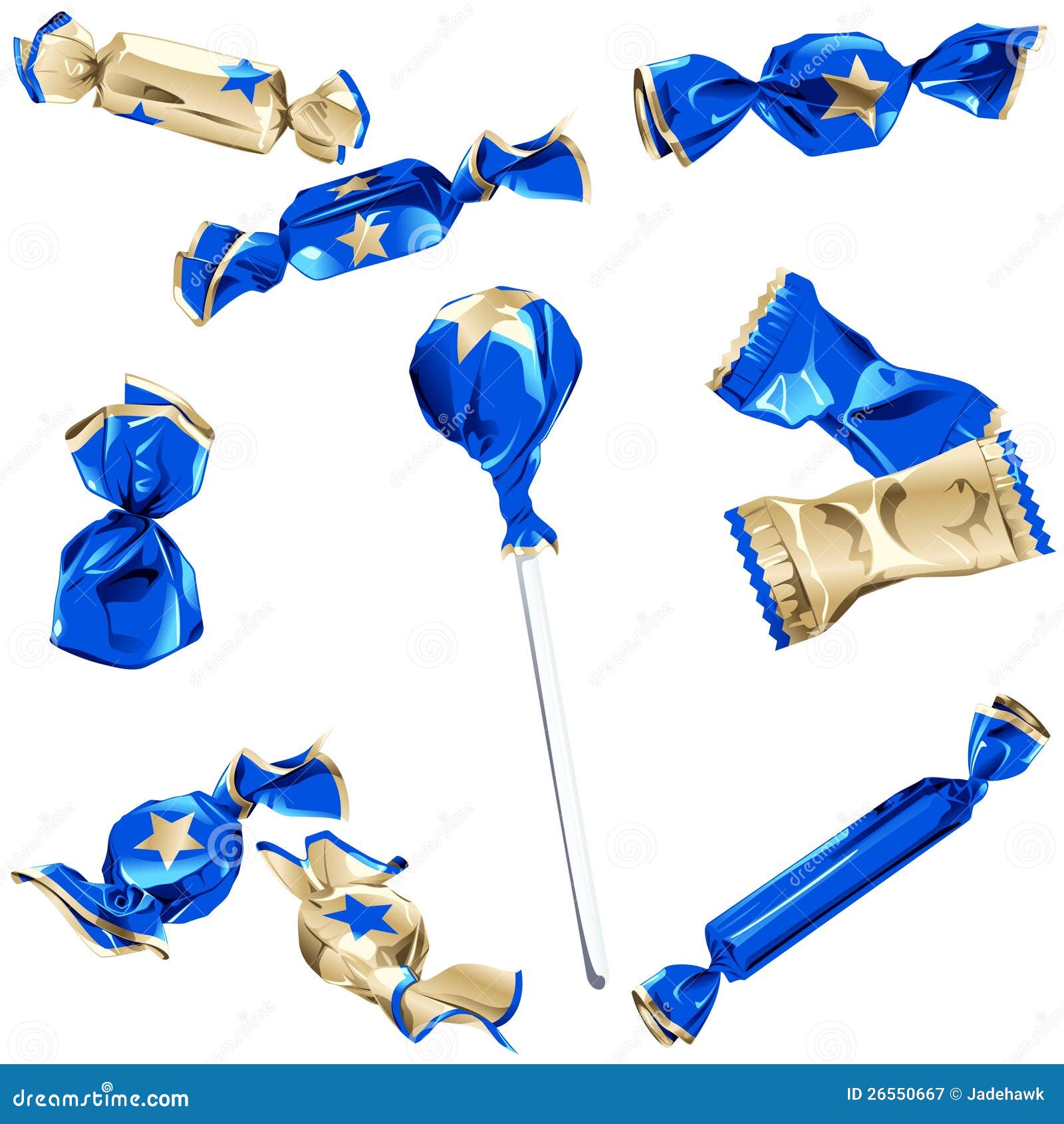 Collection Of Candy In Shiny Wrappers Cartoon Vector | CartoonDealer ...