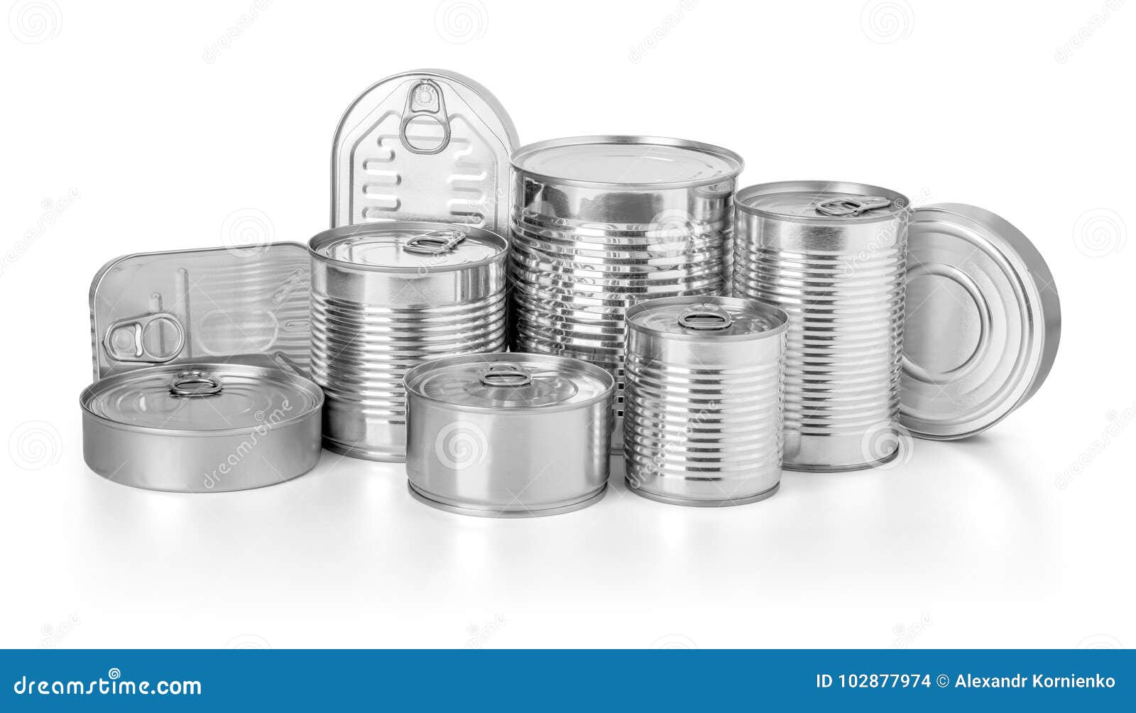 Metal cans isolated stock photo. Image of product, soup - 102877974