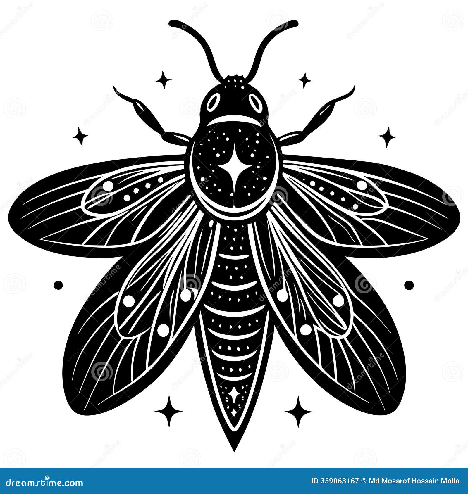Sparkling Firefly Vector Illustrations: Nature S Nightlight Stock ...
