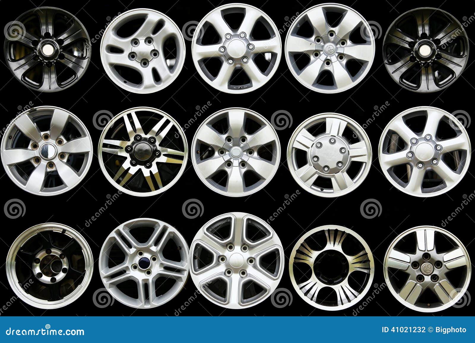 Collection Car Alloy Wheel Discs Stock Photo - Image of collection ...