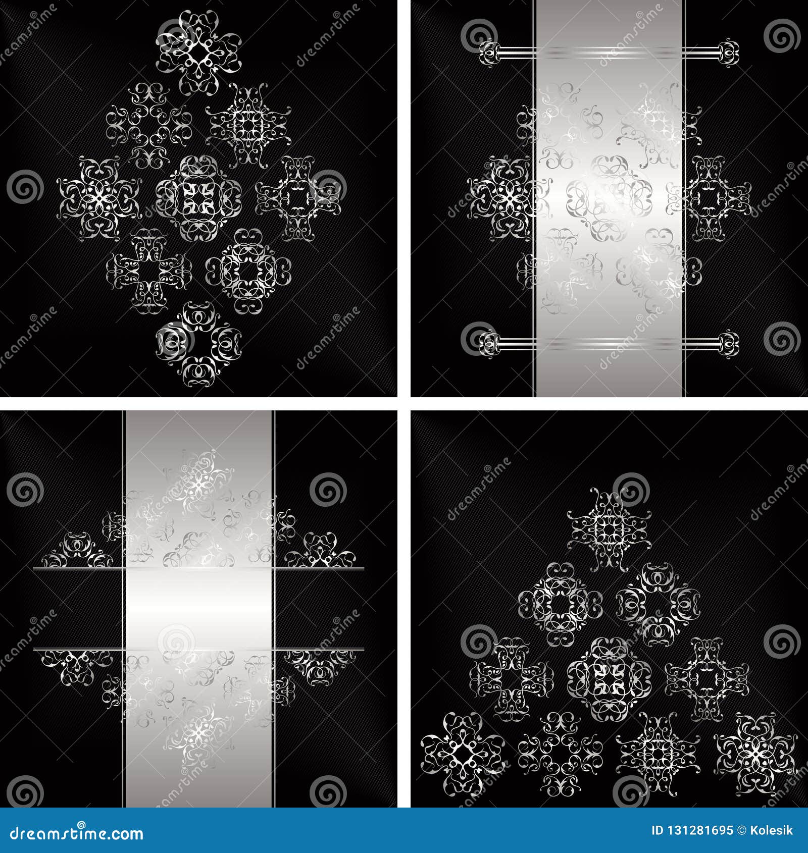 Collection of Cards with Design Elements Stock Vector - Illustration of ...