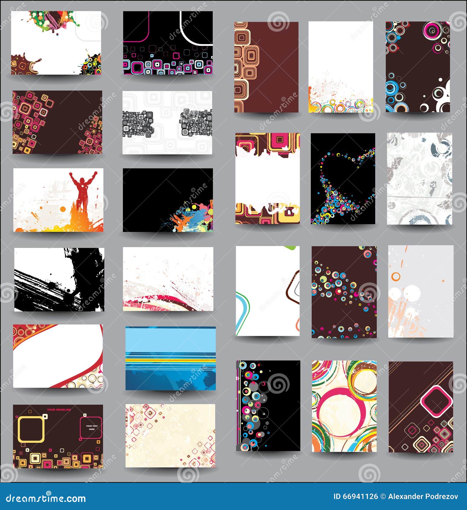 Collection cards stock vector. Illustration of design - 66941126