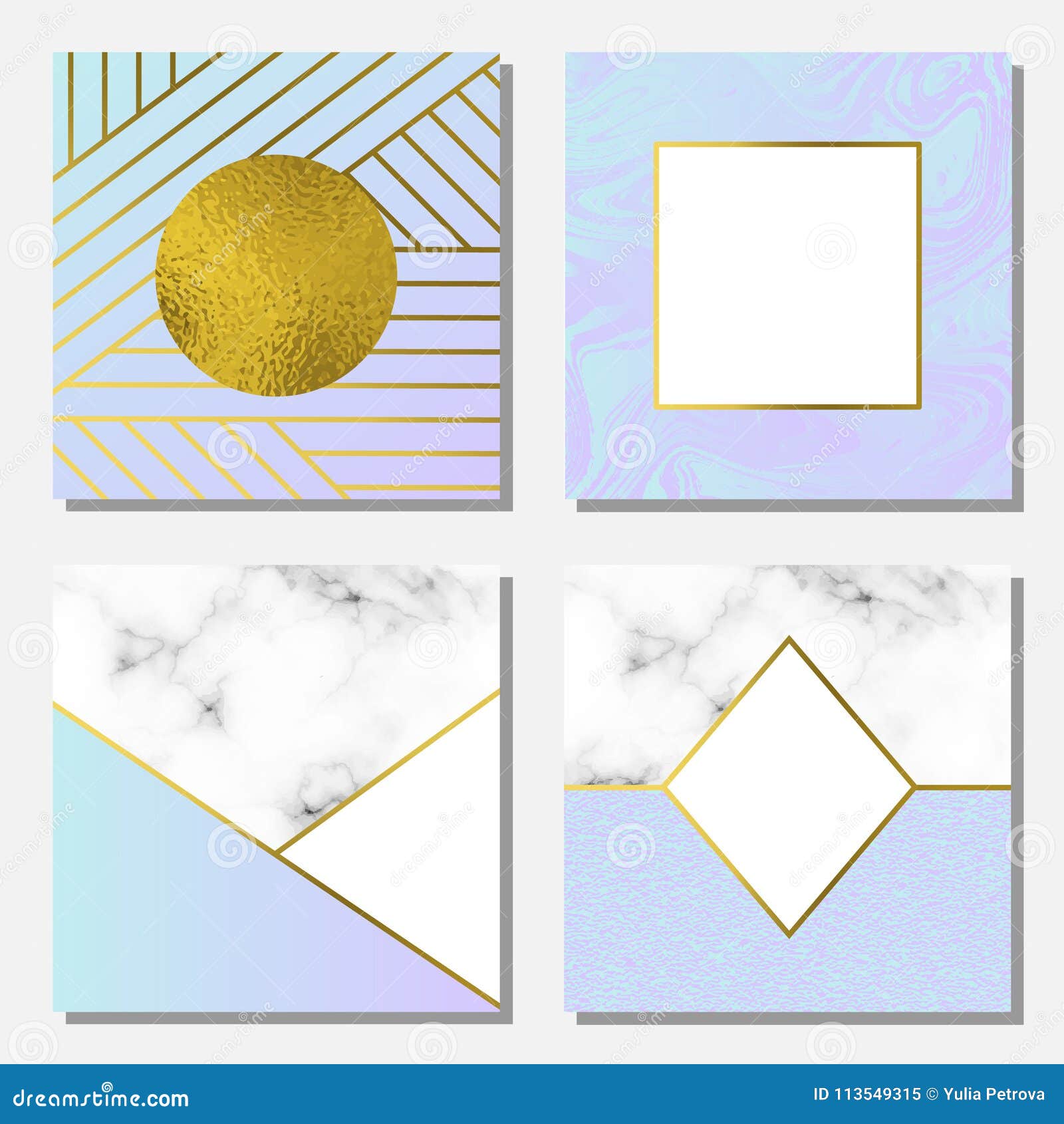 Set of Trendy Geometric Cards Stock Vector - Illustration of design ...