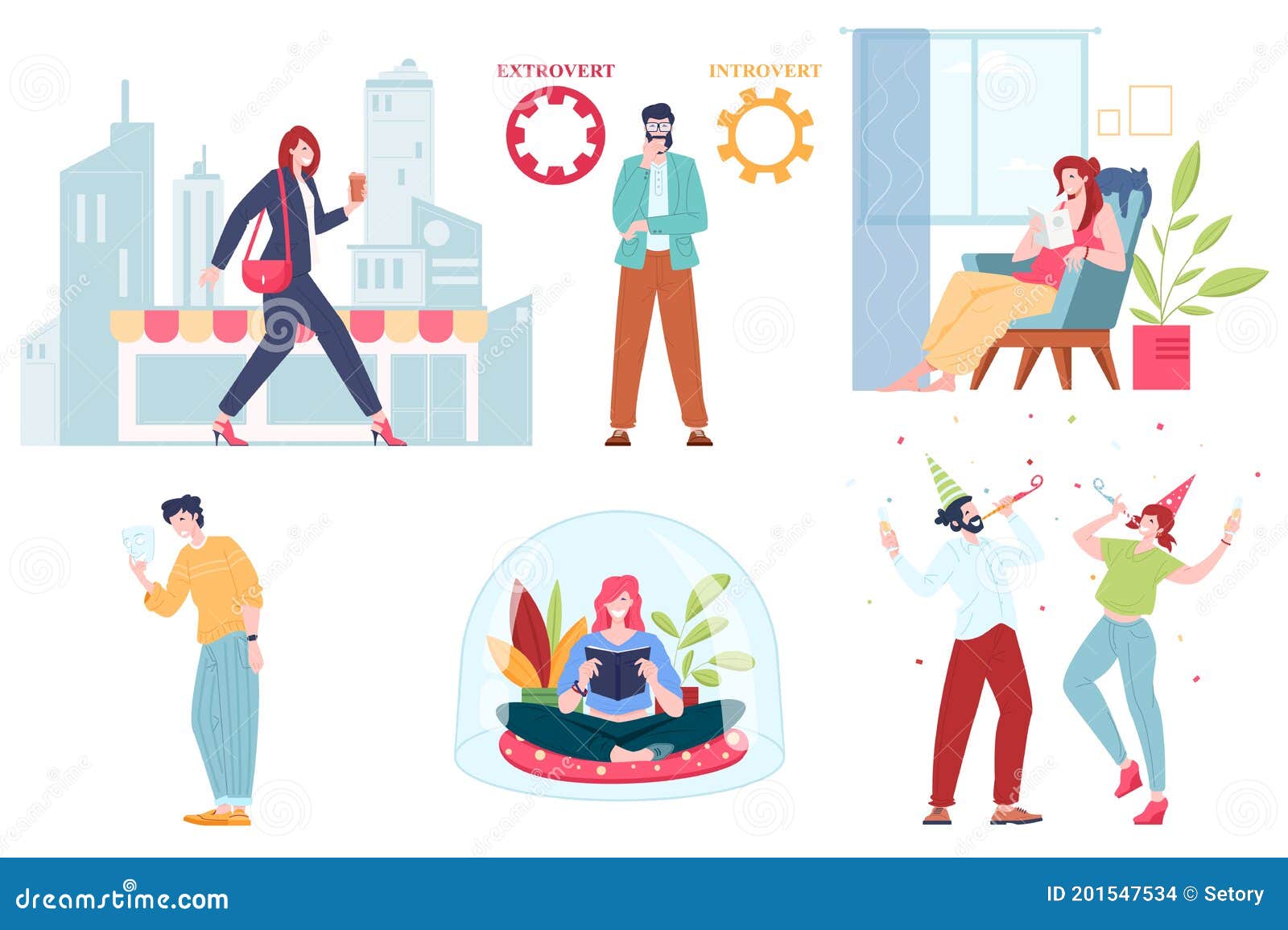 Cartoon Extravert Stock Illustrations – 76 Cartoon Extravert Stock ...