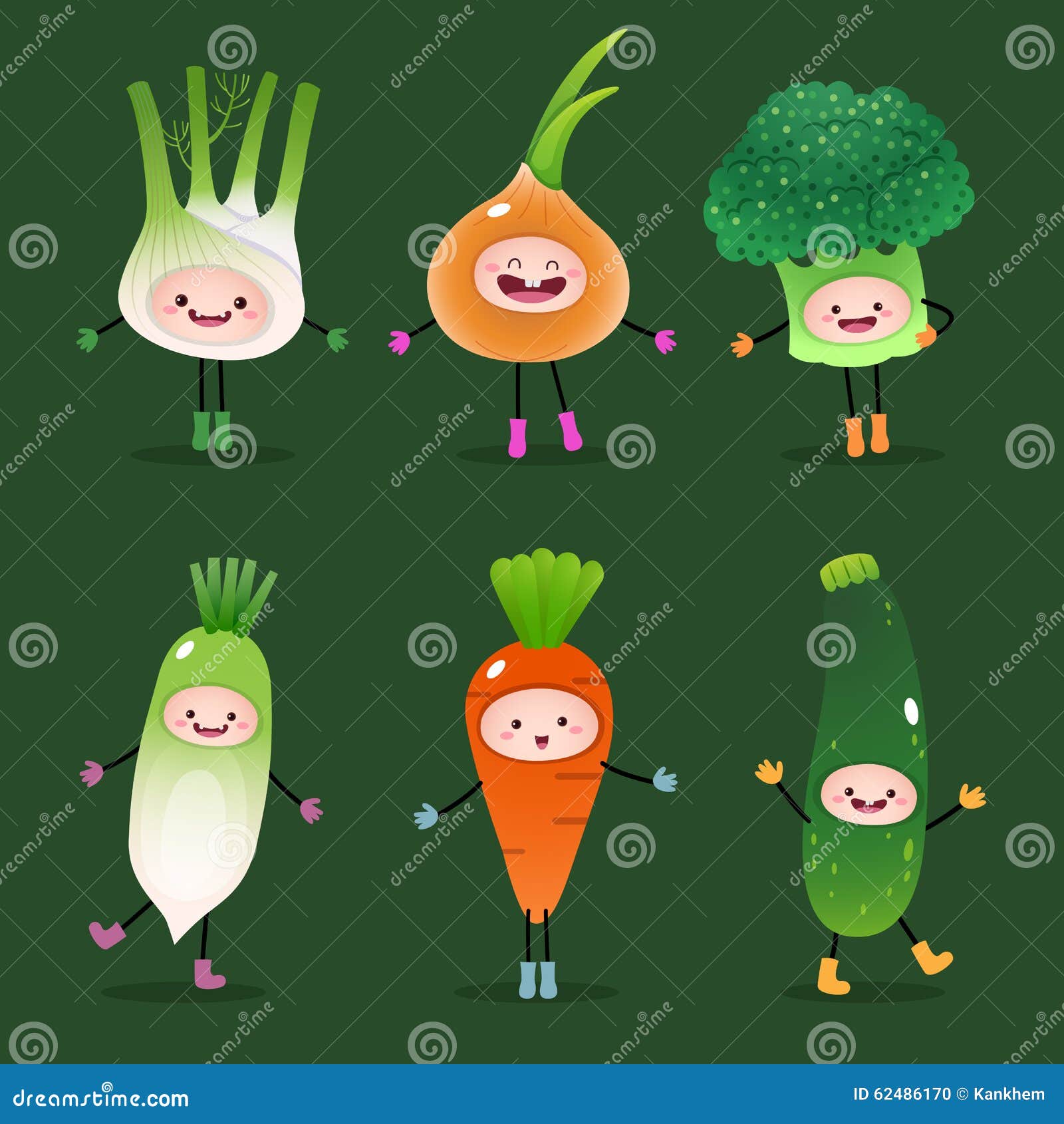 Cet With Cartoon Vegetables, Names Of Vegetables Capital Letters Visual ...