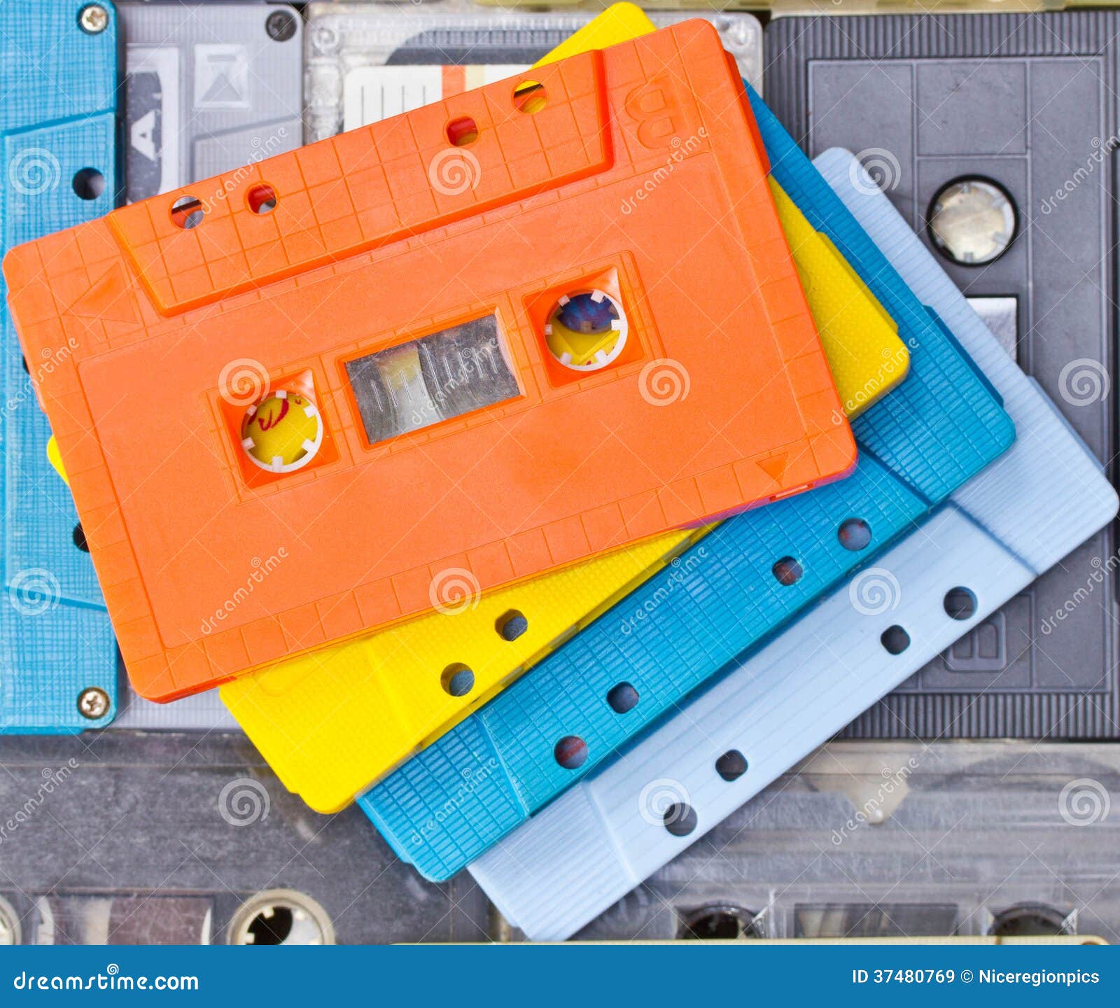 Collection of cassette stock image. Image of player, retro - 37480769
