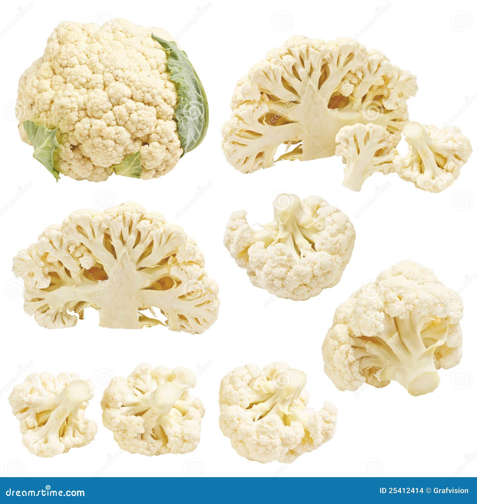 Collection of cauliflower stock photo. Image of agriculture - 25412414