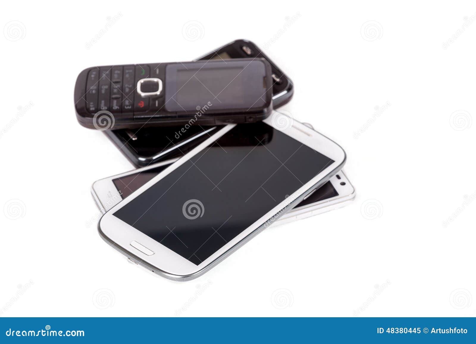 Collection of cell phones stock image. Image of call - 48380445