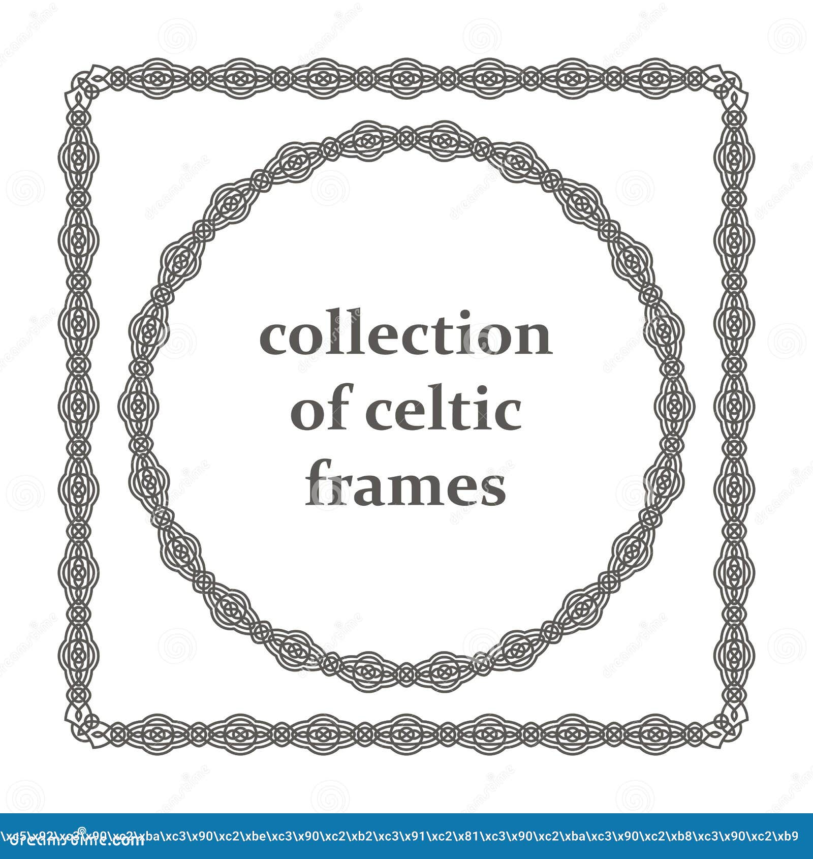 Collection of Celtic Frames Stock Vector - Illustration of ethnic ...