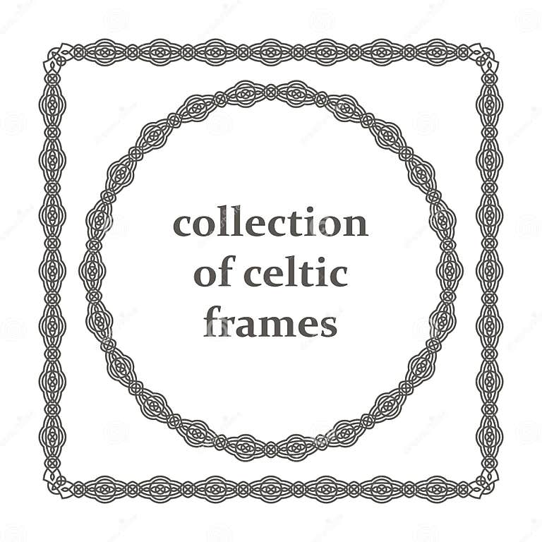 Collection of Celtic Frames Stock Vector - Illustration of ethnic ...