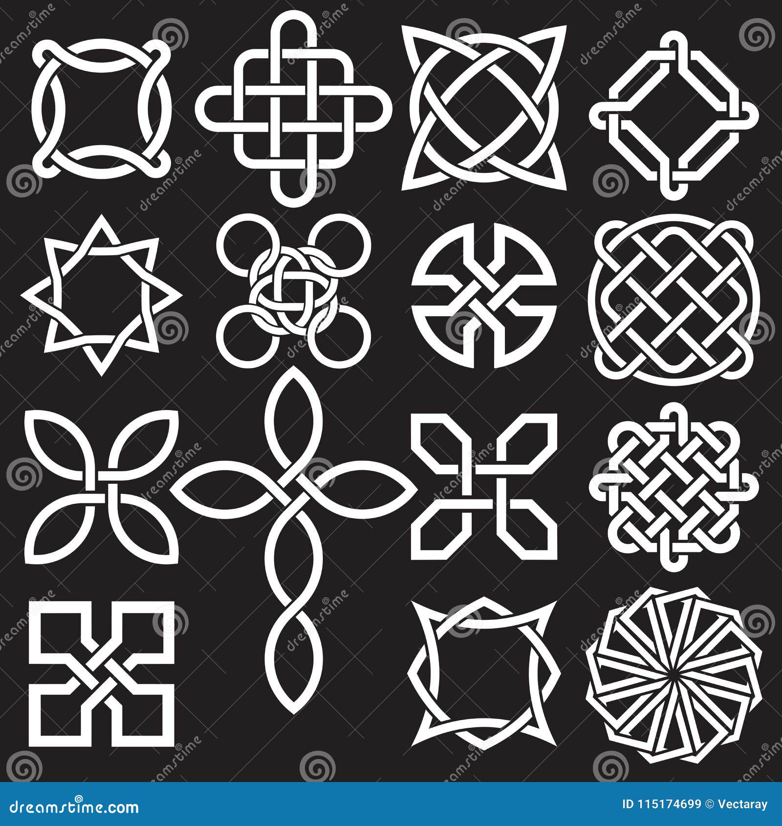 Collection of Celtic Knot Designs in Vector Format Stock Vector ...