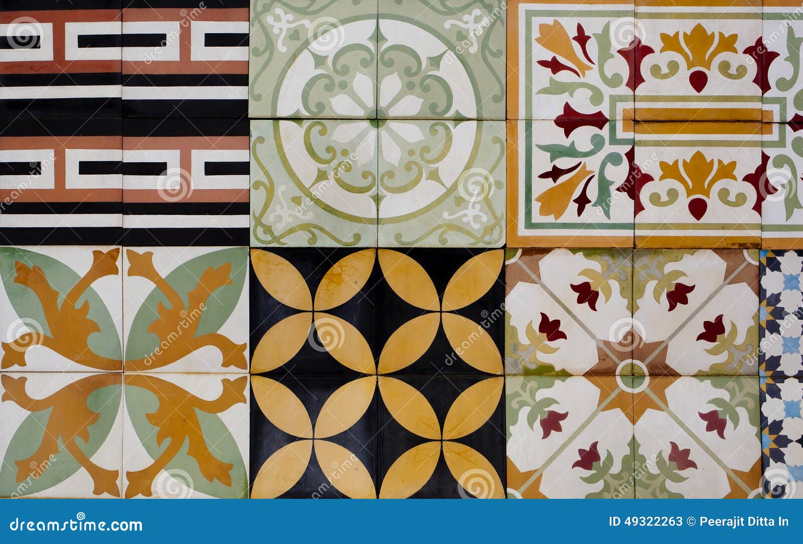 Collection of 9 Ceramic Tiles Stock Image - Image of element, cover ...