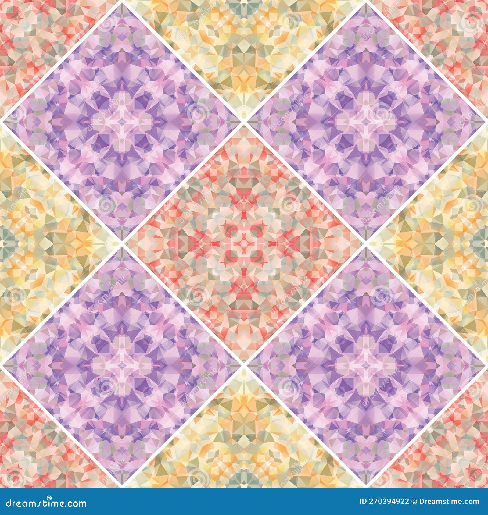 A Collection of Ceramic Tiles in Retro Colors. a Set of Square Patterns ...