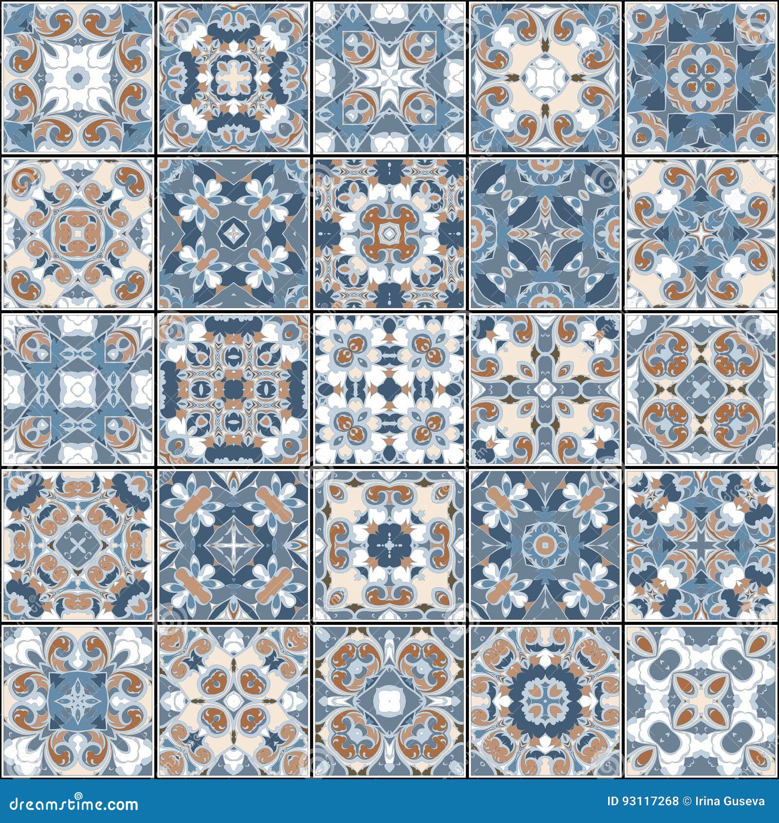 Collection of Ceramic Tiles Stock Vector - Illustration of brown, floor ...