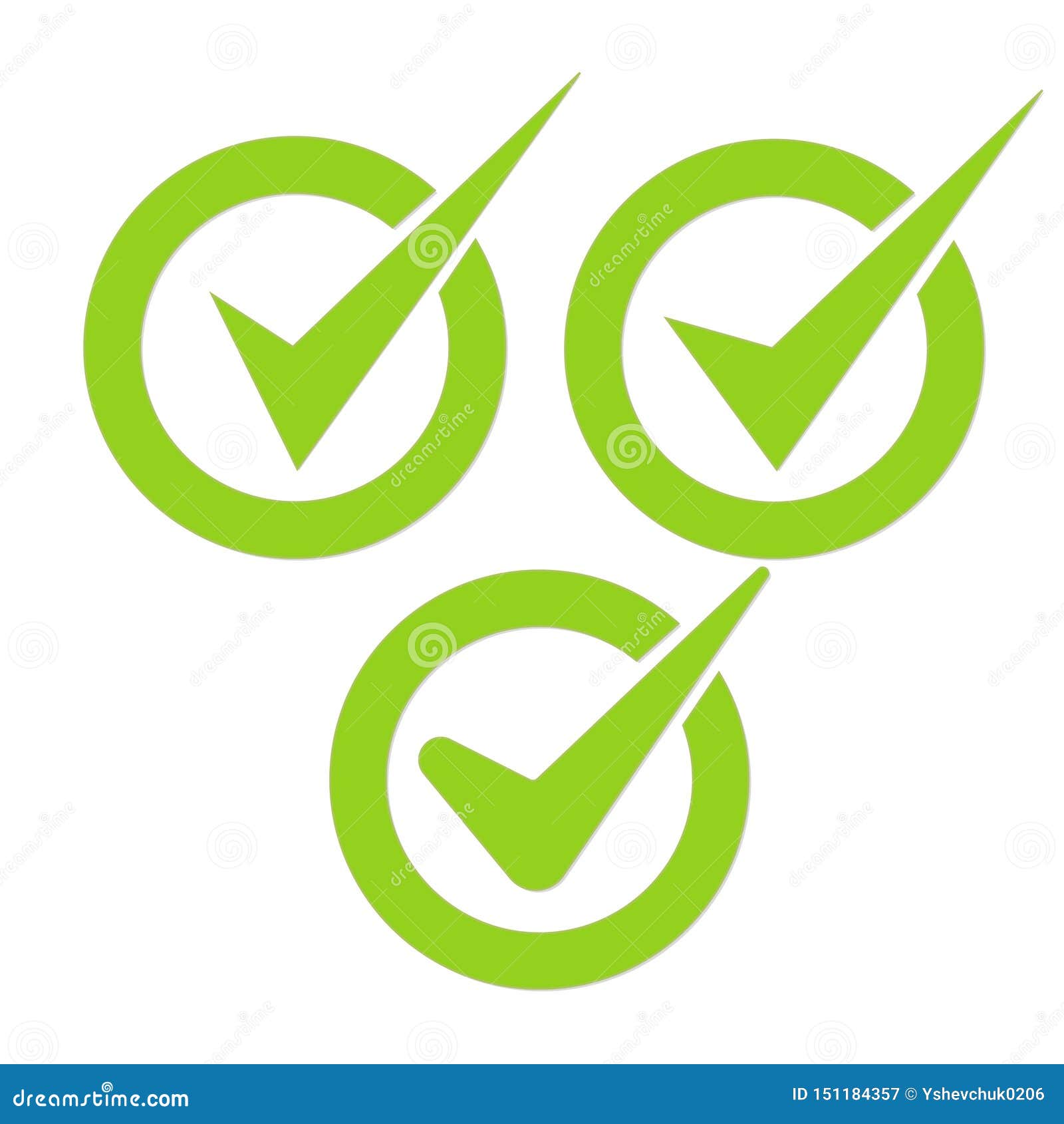 Collection of Check Mark Signs. Confirmation Marks. Vector Illustration ...