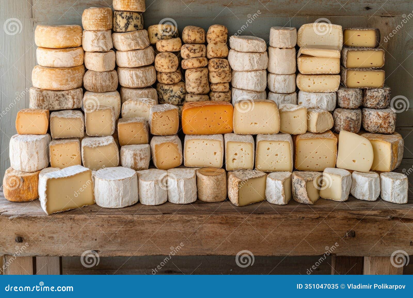 A Collection of Cheese Slices Stacked on Top of Each Other Stock Image ...