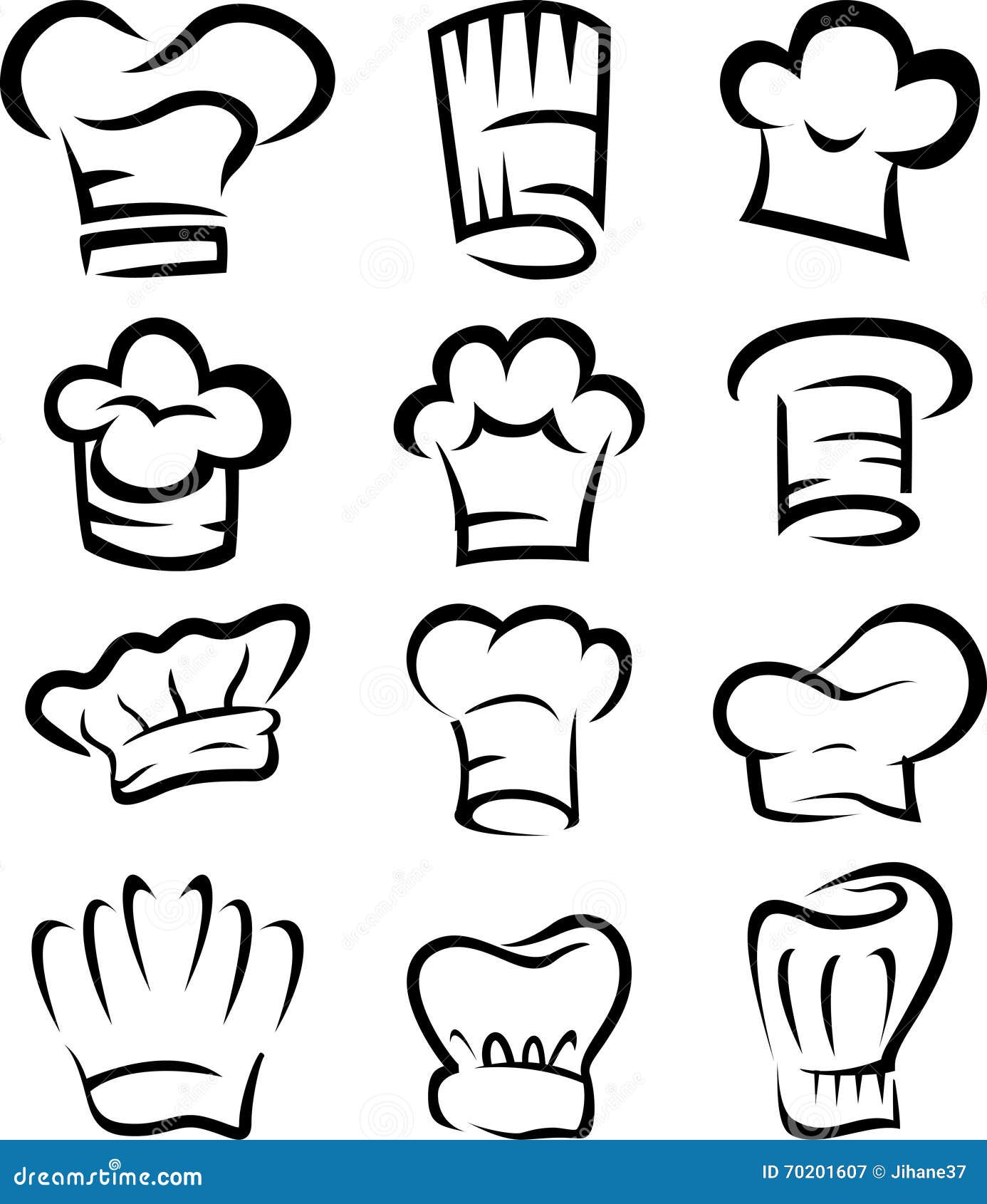 Collection of Chef Hat Cartoon Stock Illustration - Illustration of ...