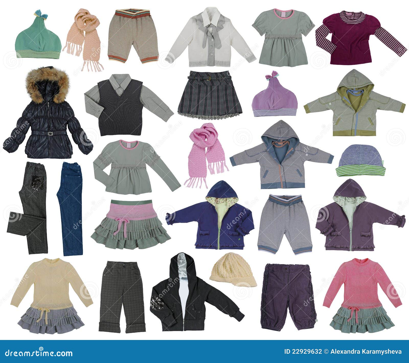 Collection of Children Clothes Stock Photo - Image of diverse, fabric ...