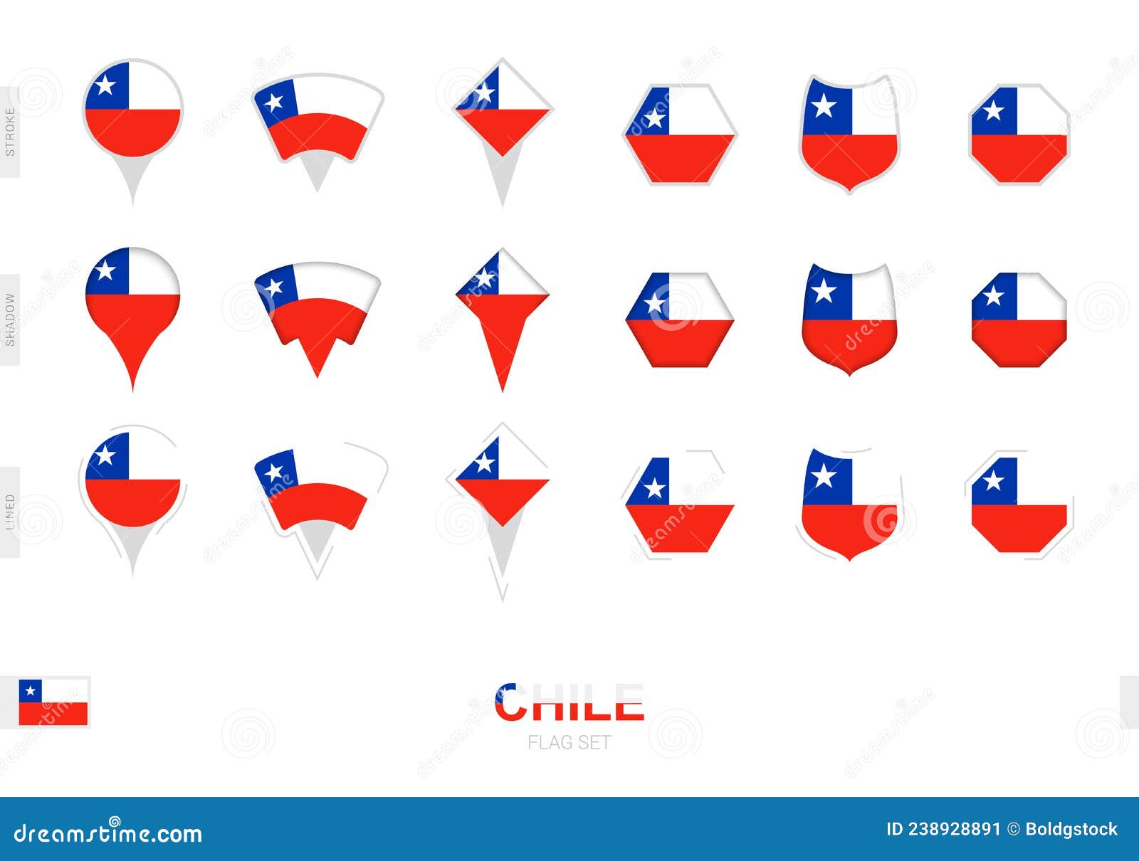 Collection Of Chile`s Symbols. Vector Illustration | CartoonDealer.com ...