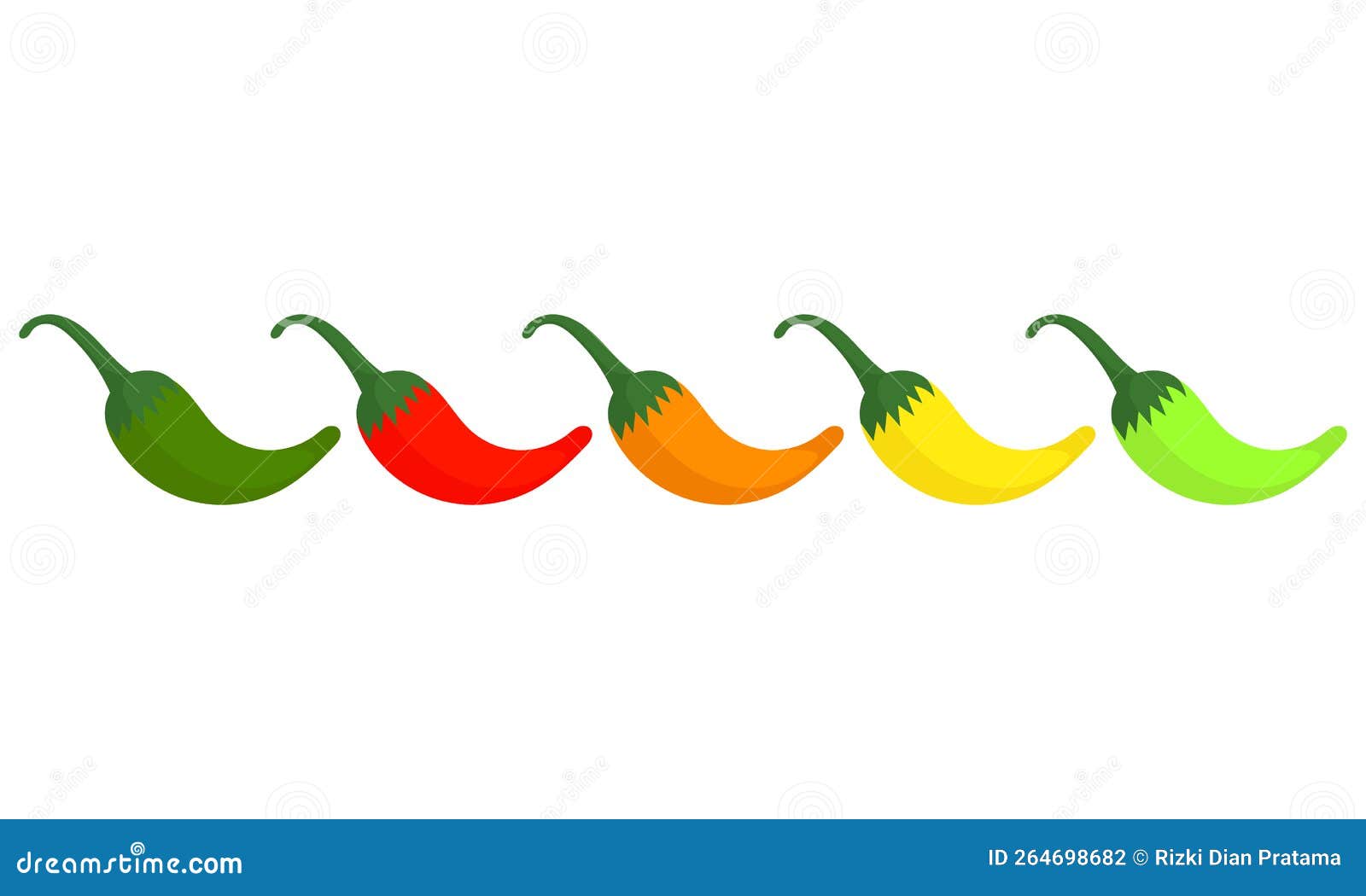 A Collection of Chili Illustrations in Various Colors Redesign Stock ...