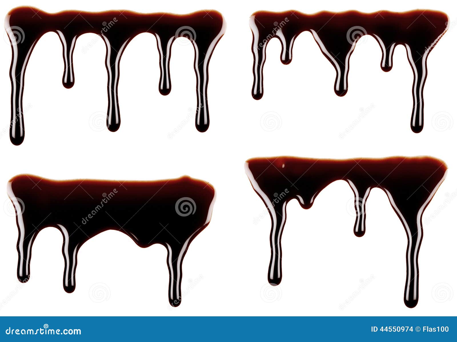 Collection of Chocolate Drips Stock Photo - Image of liquid, food: 44550974