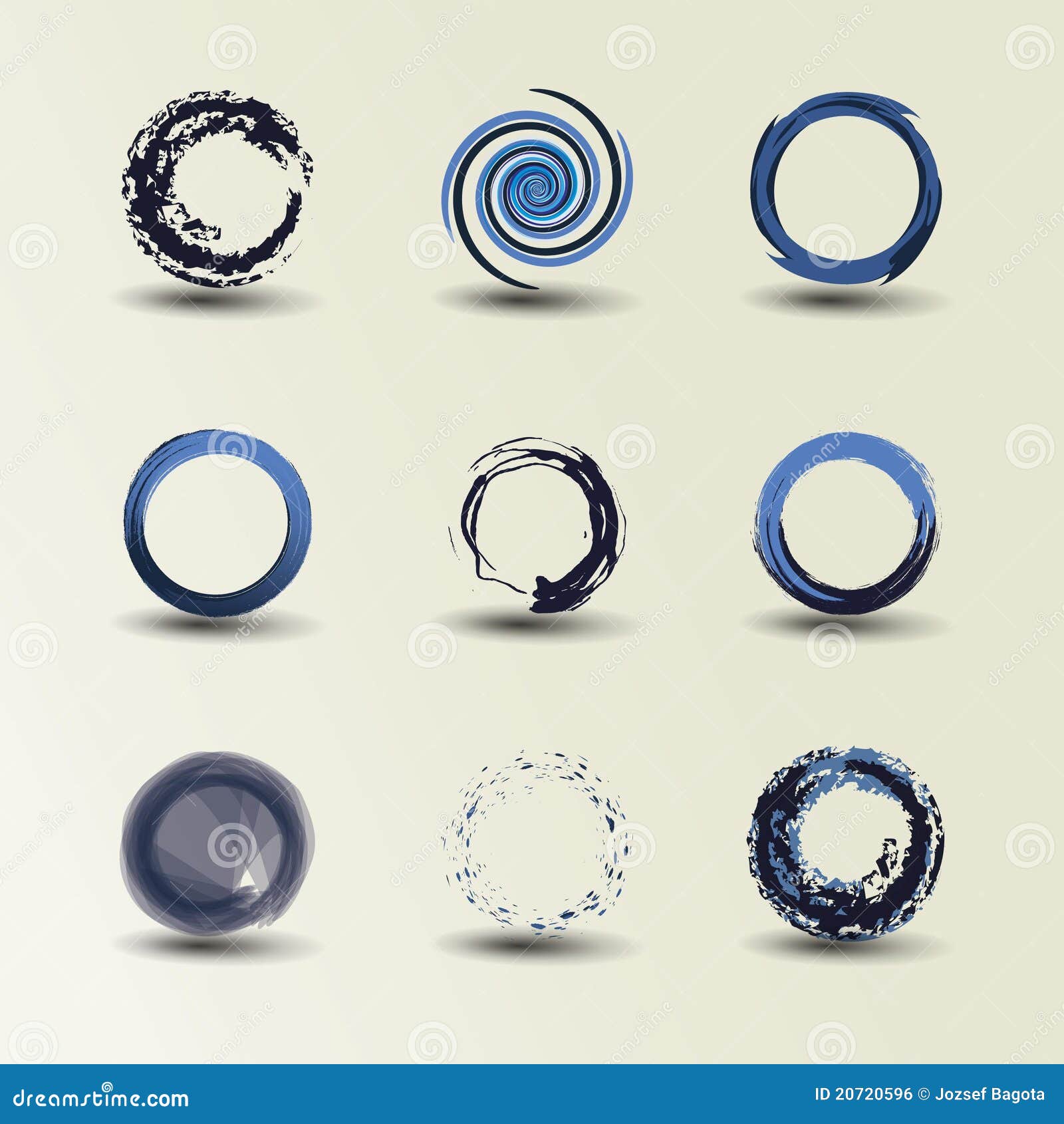 Circle Designs Created By Color Paper Craft. Royalty-Free Stock Image ...