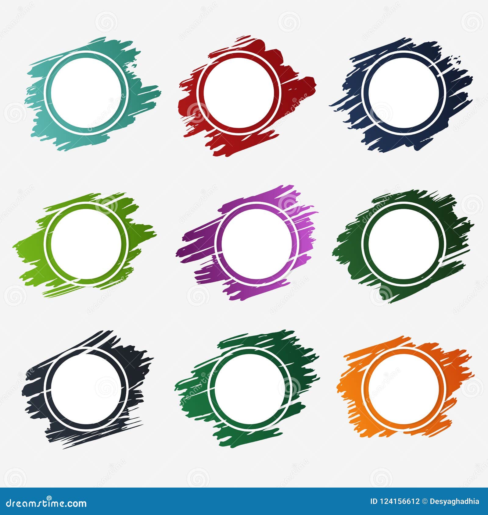 Collection of Circle Frames Design for Labels, Promo Stickers, Tags and ...