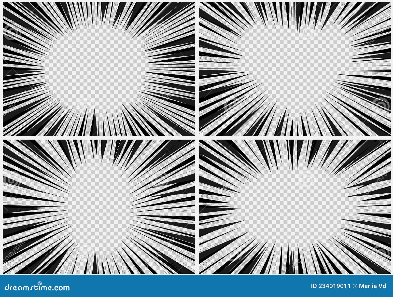 Oval Anime Book Frame. Comic Action Lines. Manga Texture Background ...