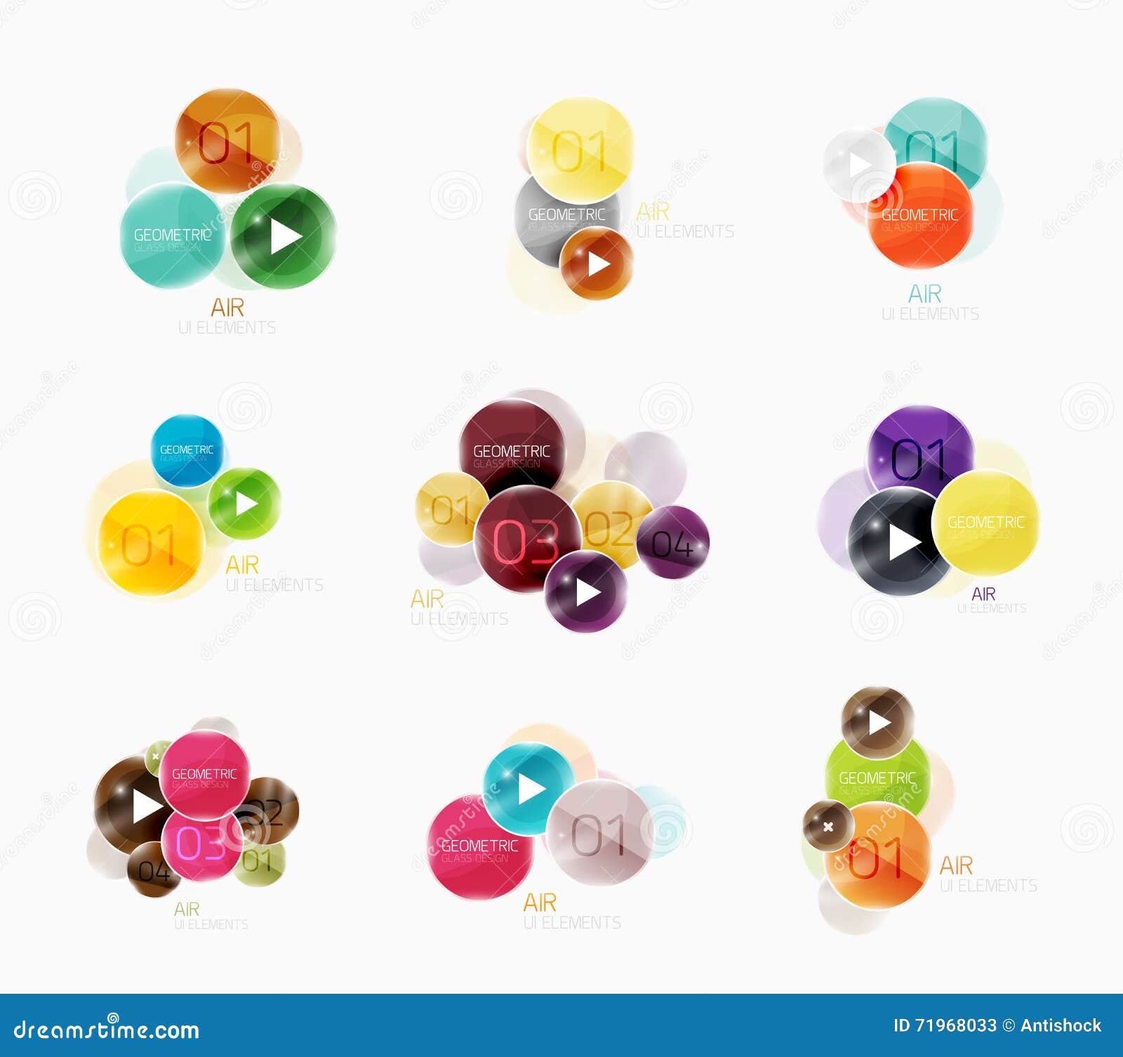 Collection of Circle Web Boxes Stock Vector - Illustration of ...