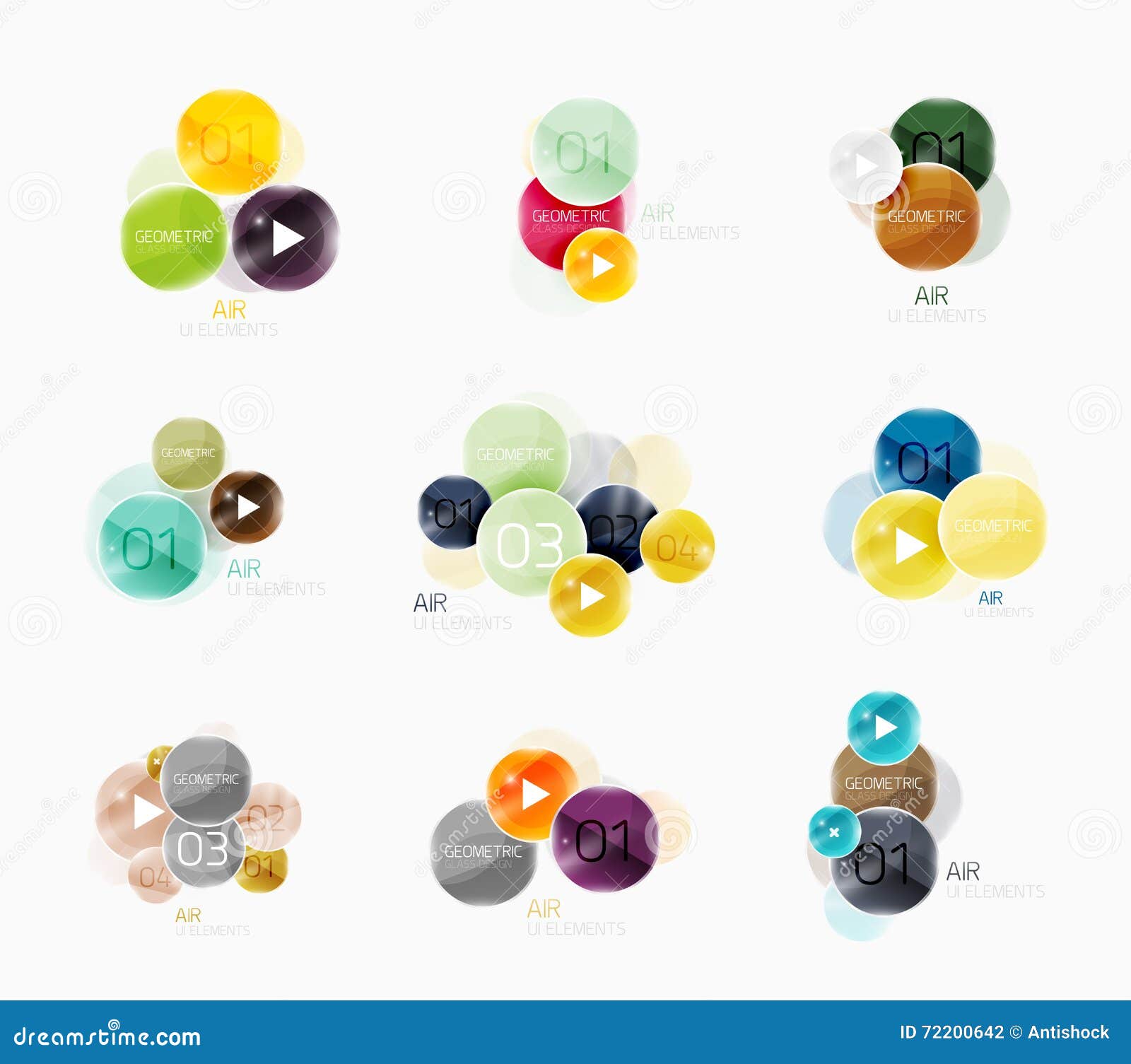 Collection of Circle Web Boxes Stock Illustration - Illustration of ...
