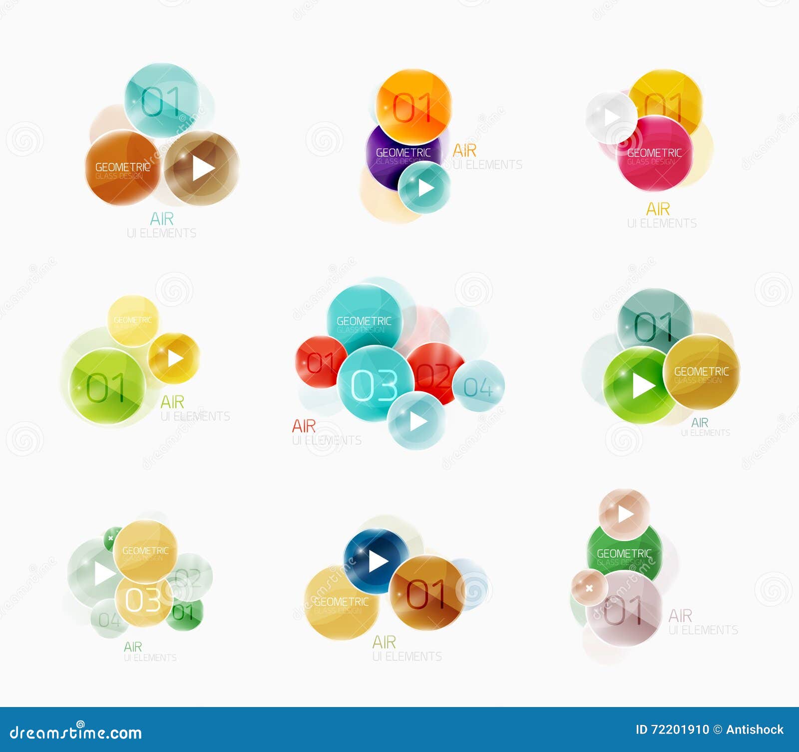 Collection of Circle Web Boxes Stock Illustration - Illustration of ...