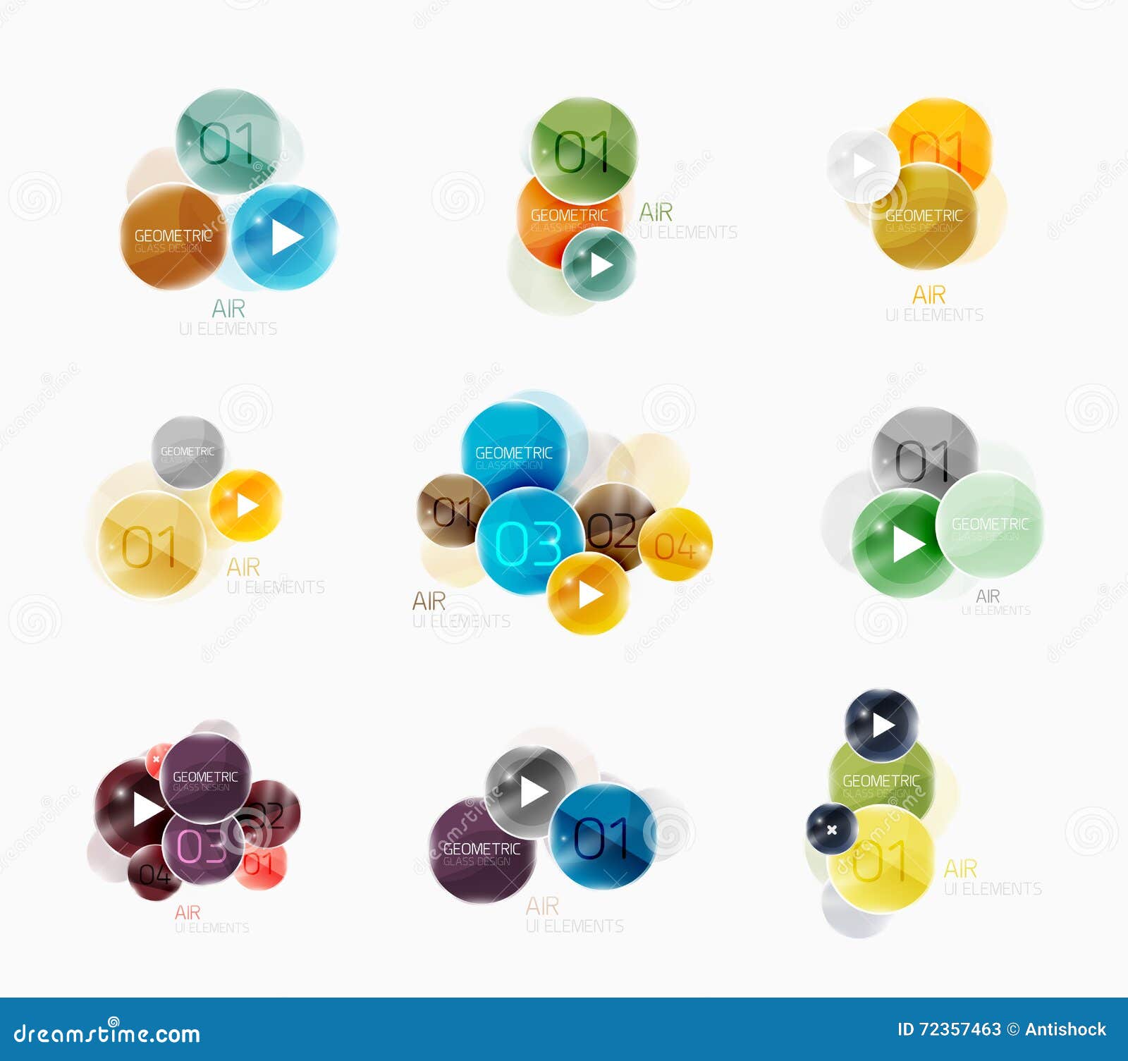 Collection of Circle Web Boxes Stock Vector - Illustration of cloud ...