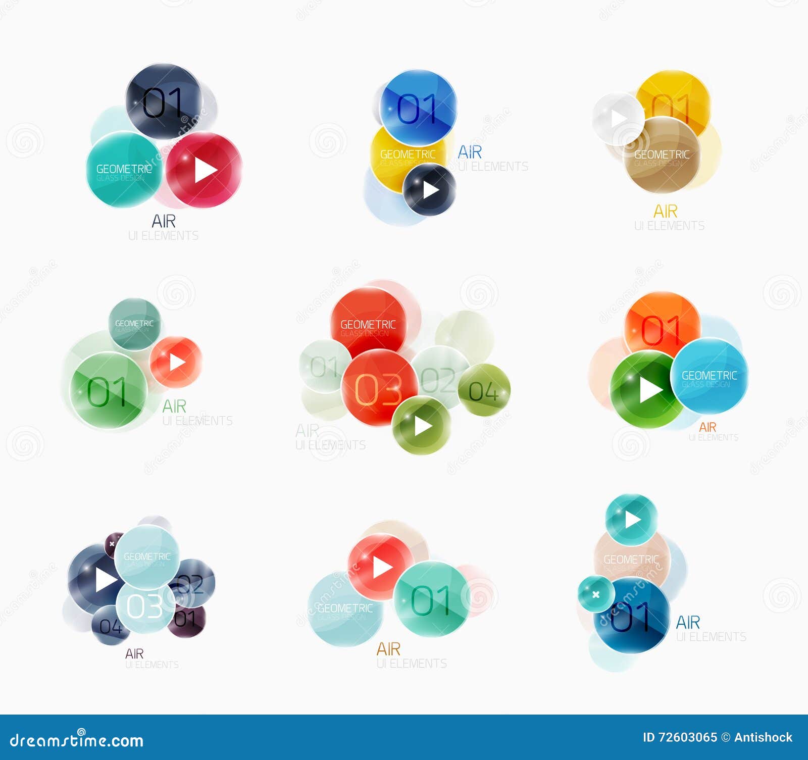 Collection of Circle Web Boxes Stock Vector - Illustration of dialog ...