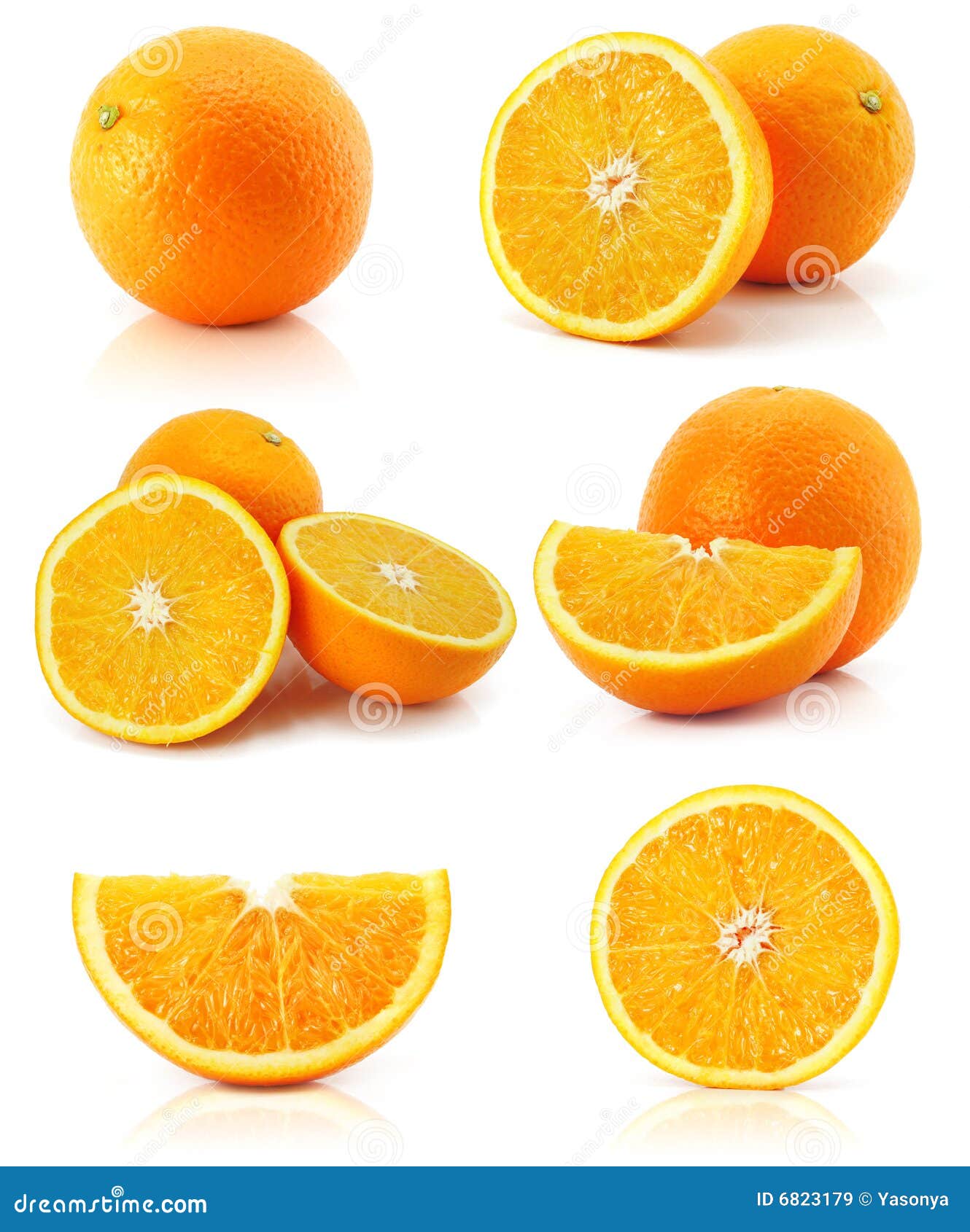 Collection Citrus Orange Fruit Isolated on White Stock Image - Image of ...