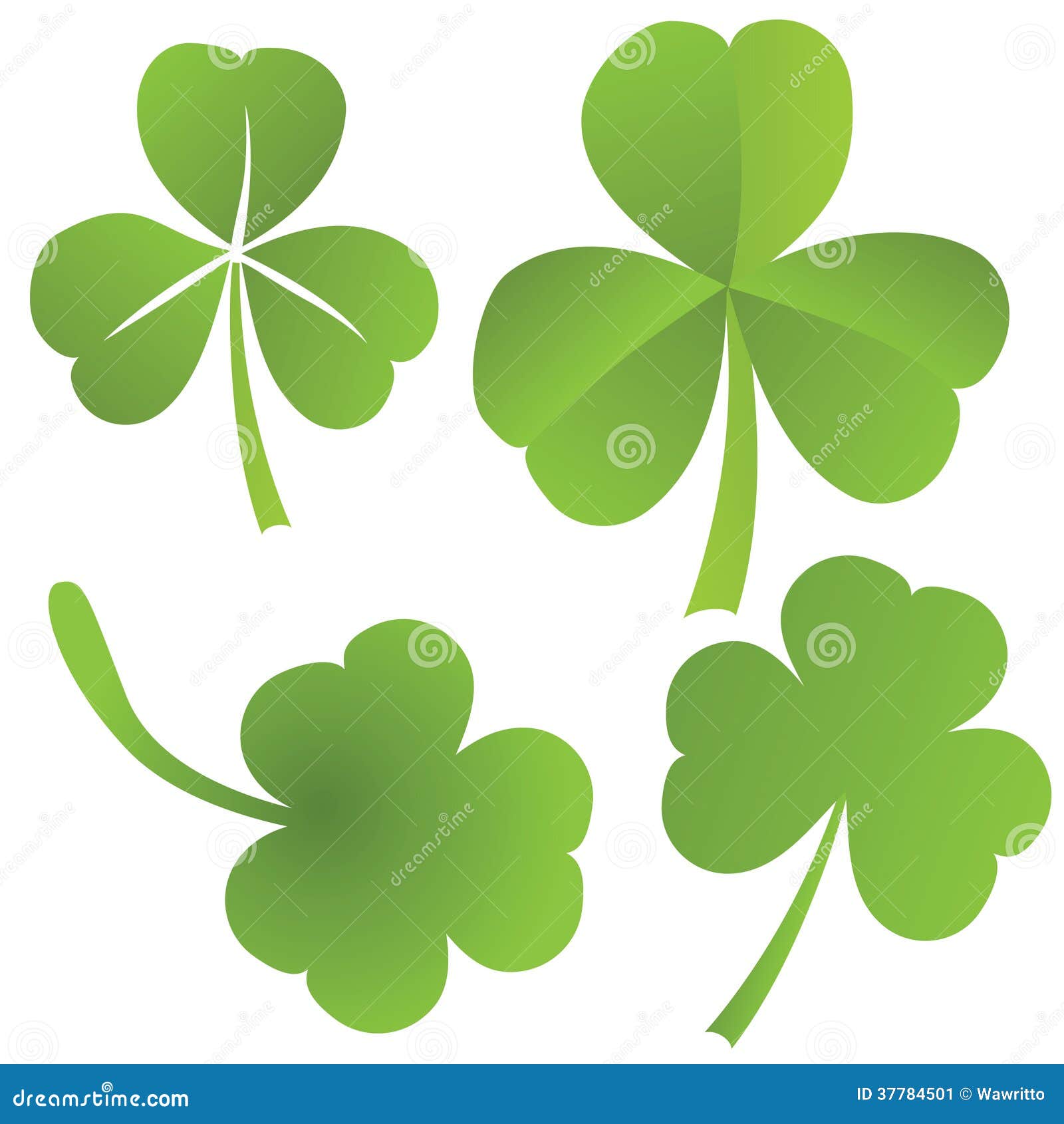 Collection of clovers, stock illustration. Illustration of clover ...