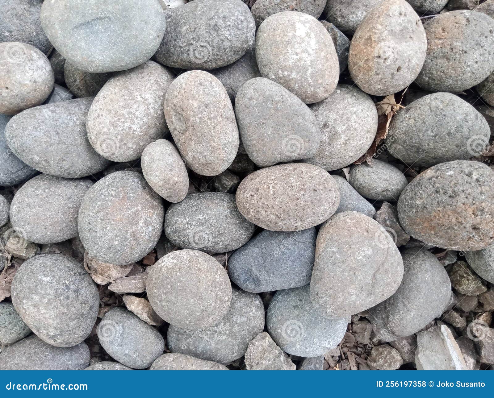 A Collection of Cobblestones of Various Sizes Stock Photo - Image of ...