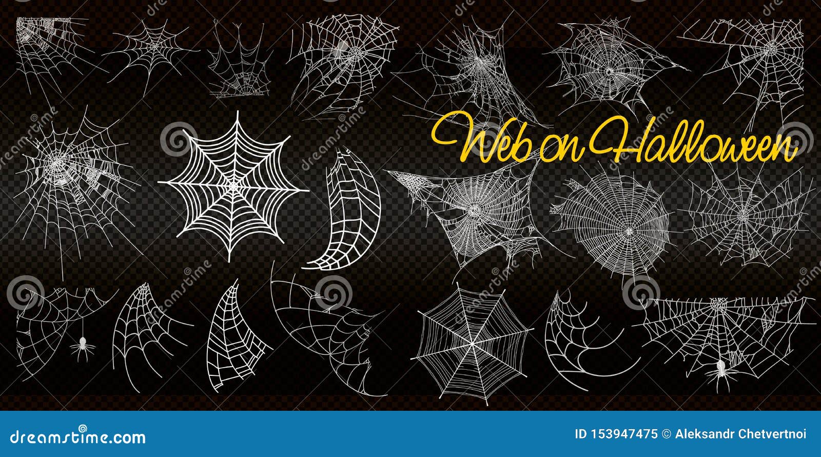 Collection of Cobweb, Isolated on Black, Transparent Background ... Collection of Cobweb, Isolated on Black, Transparent Background ...