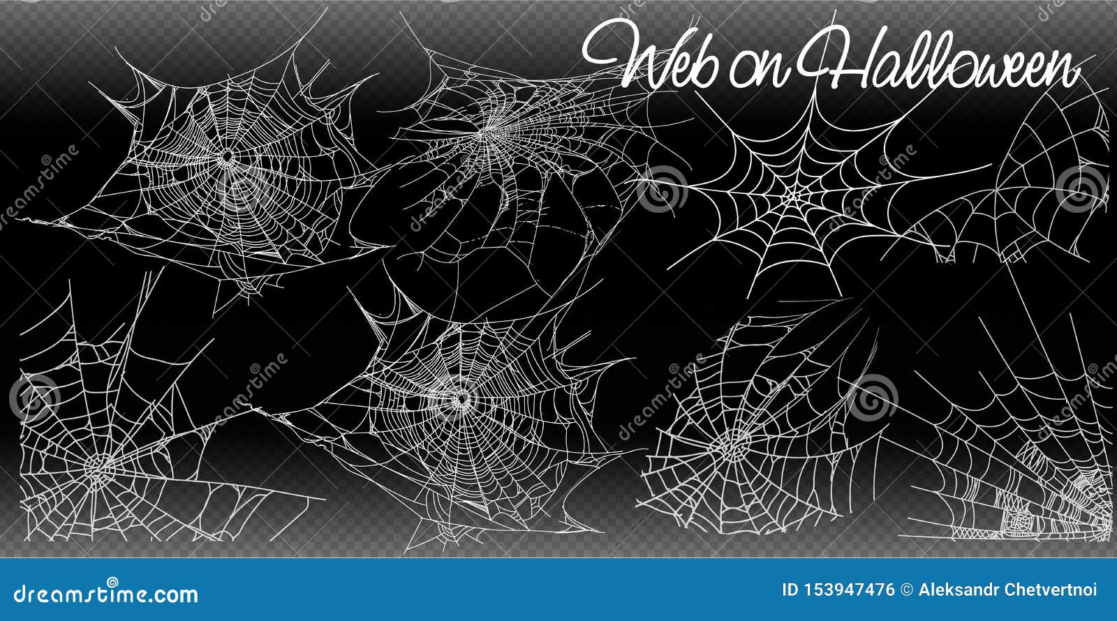 Collection of Cobweb, Isolated on Black, Transparent Background ... Collection of Cobweb, Isolated on Black, Transparent Background ...