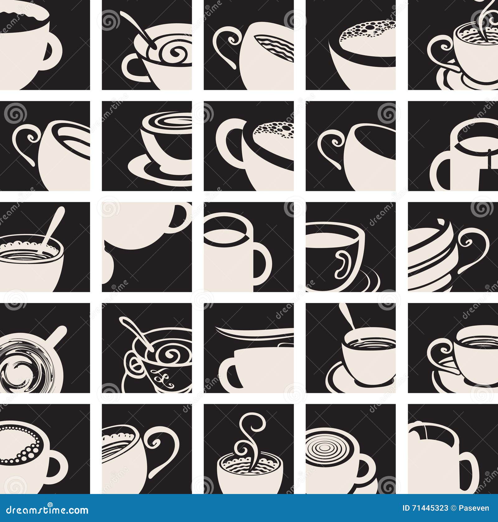 Collection Coffee and Tea Cup Stock Vector - Illustration of shop ...