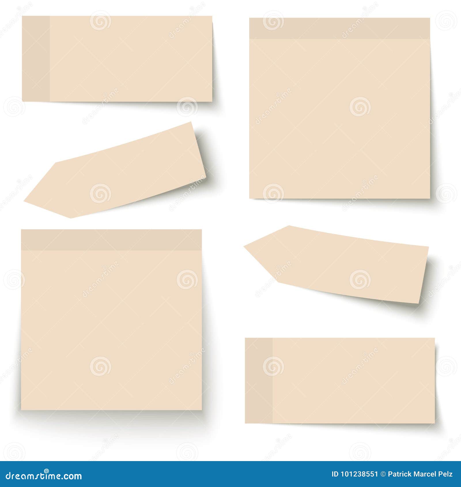 Collection Collante De Papiers Illustration de Vecteur - Illustration ...