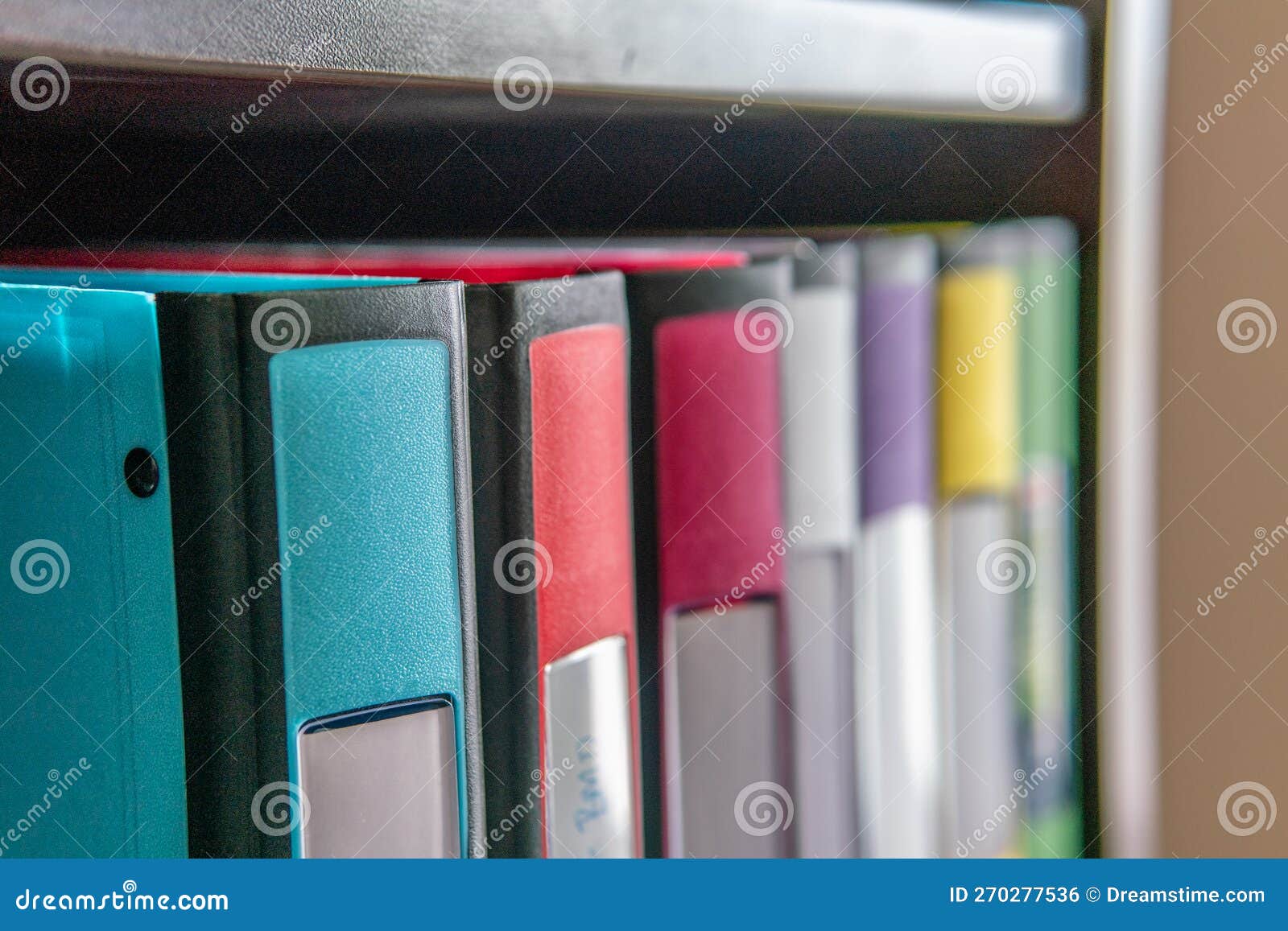 Collection of Color Coded Binders To Keep Documents Stock Photo - Image ...