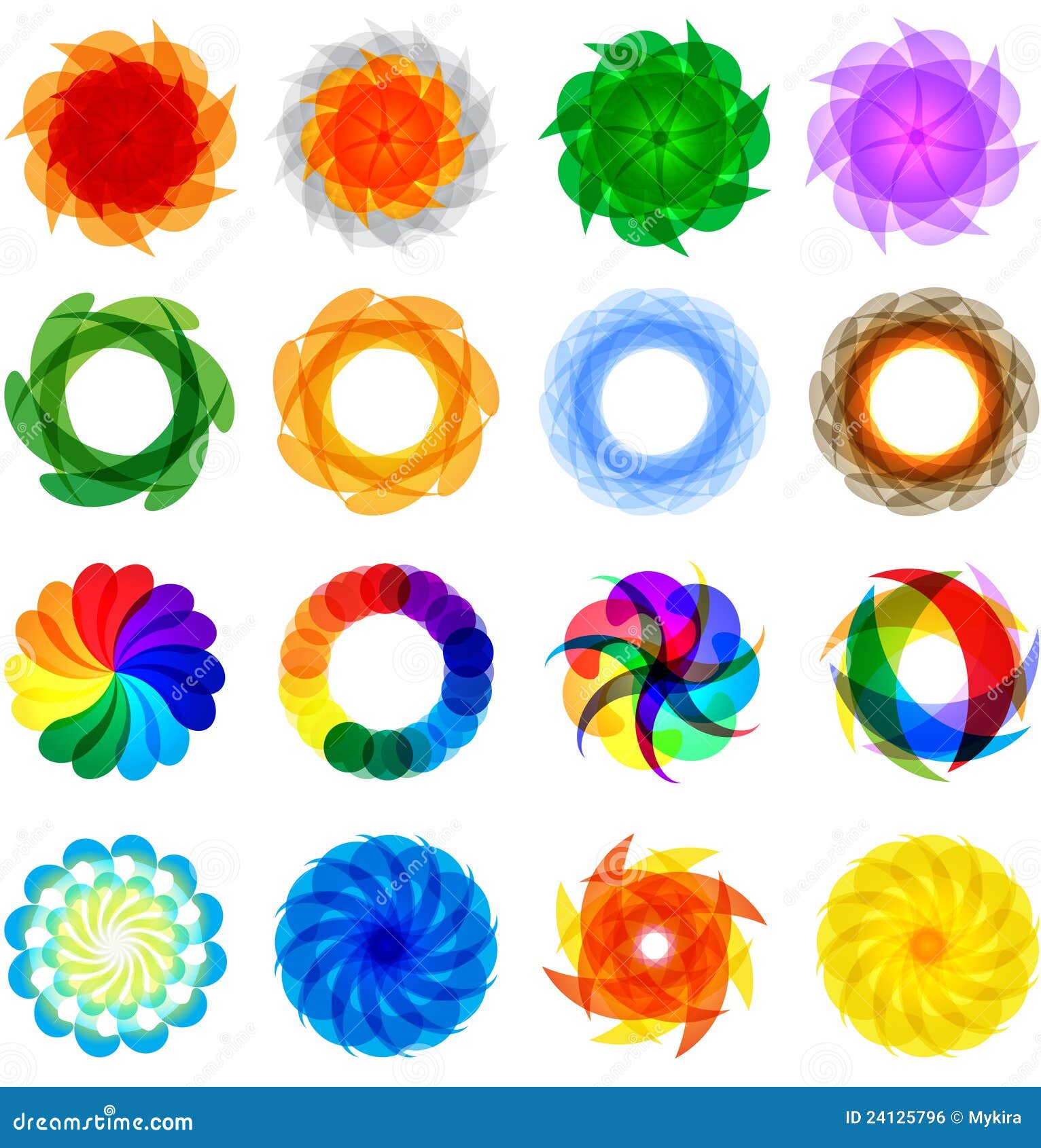 Collection of Colored 2D Elements Stock Vector - Illustration of ...